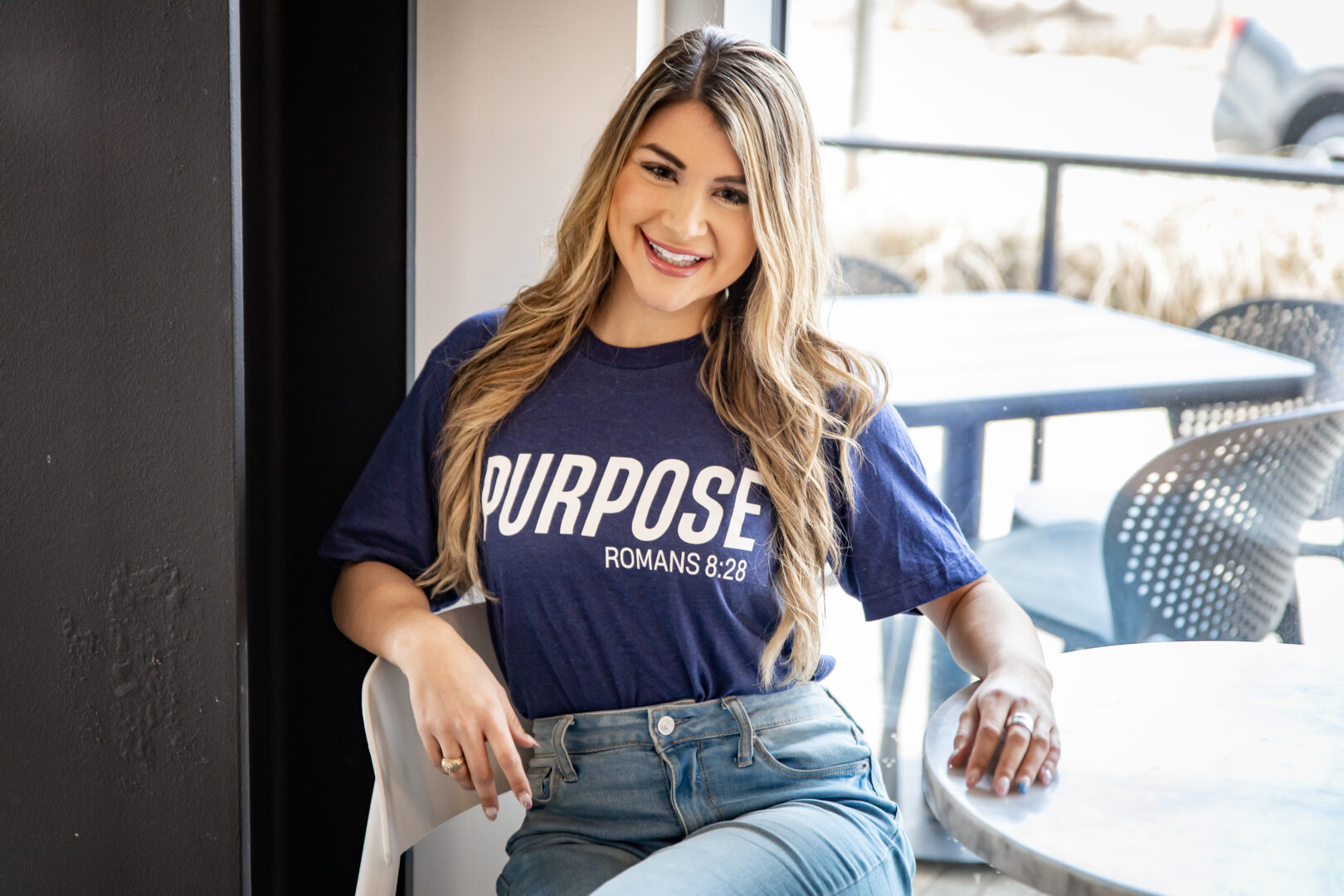 Kailee Mills Foundation Purpose Tee - Blue - Kailee Mills Foundation